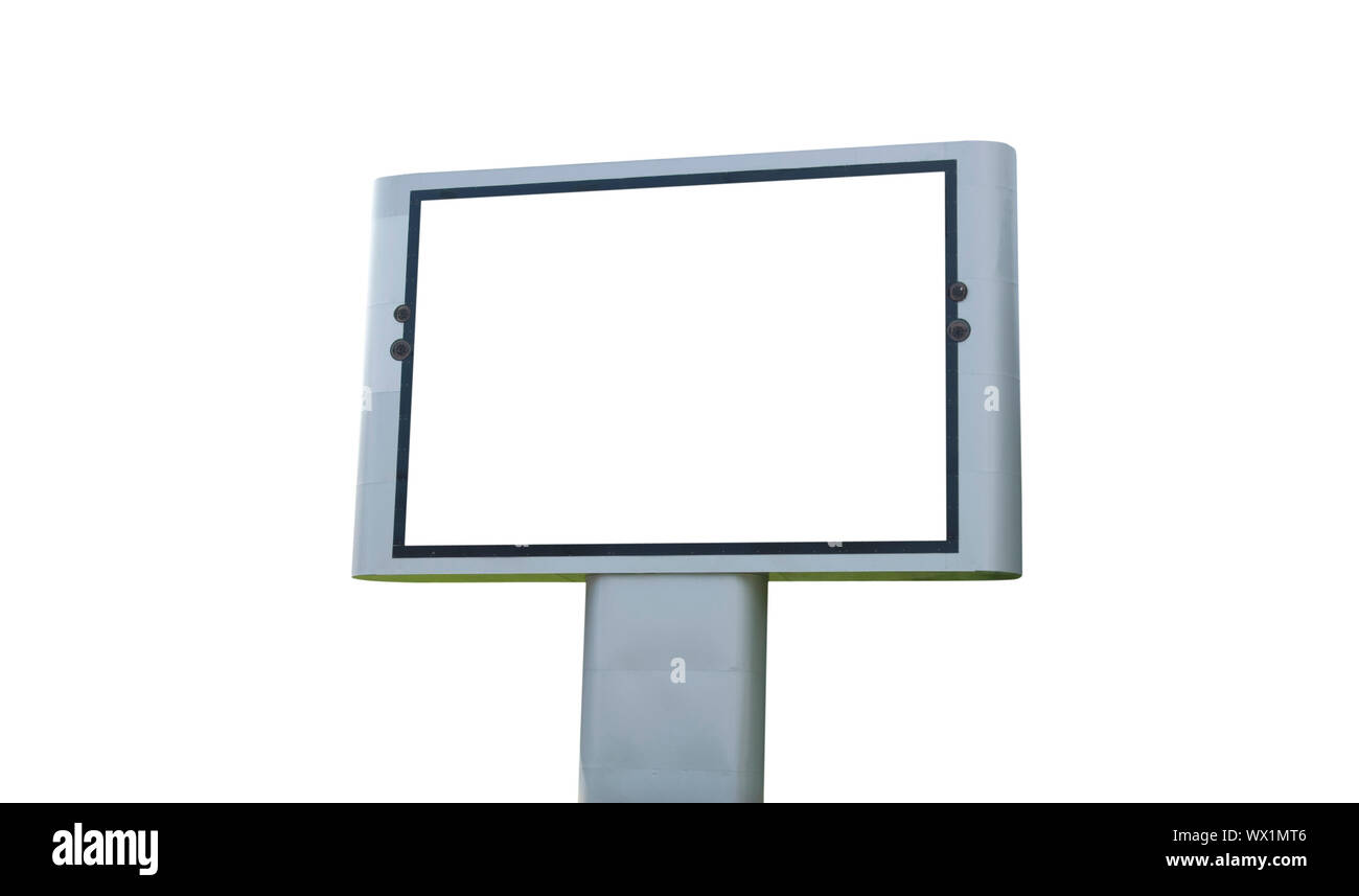 advertising billboard on white background Stock Photo - Alamy