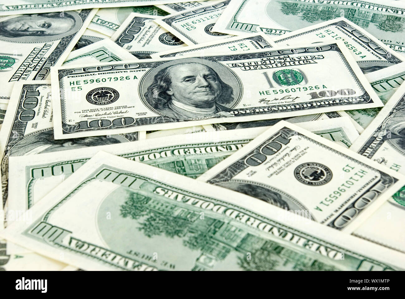 Money background from hundreds dollars Stock Photo - Alamy