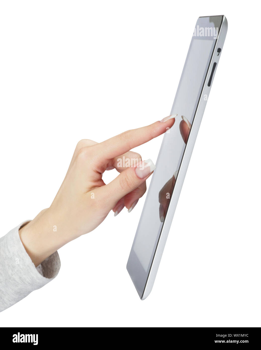 tablet computer in a hands Stock Photo - Alamy