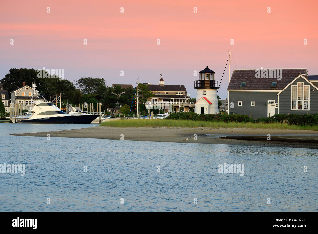 Hyannis Harbor Lighthouse aka Lewis Bay Lighthouse.Hyannis.Cape Cod ...