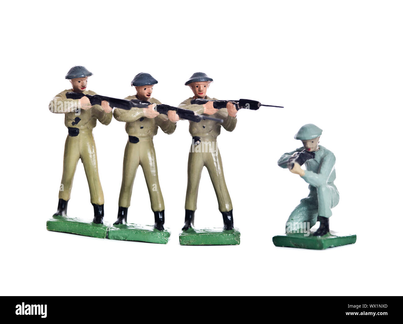 Toy soldiers isolated on white background Stock Photo - Alamy