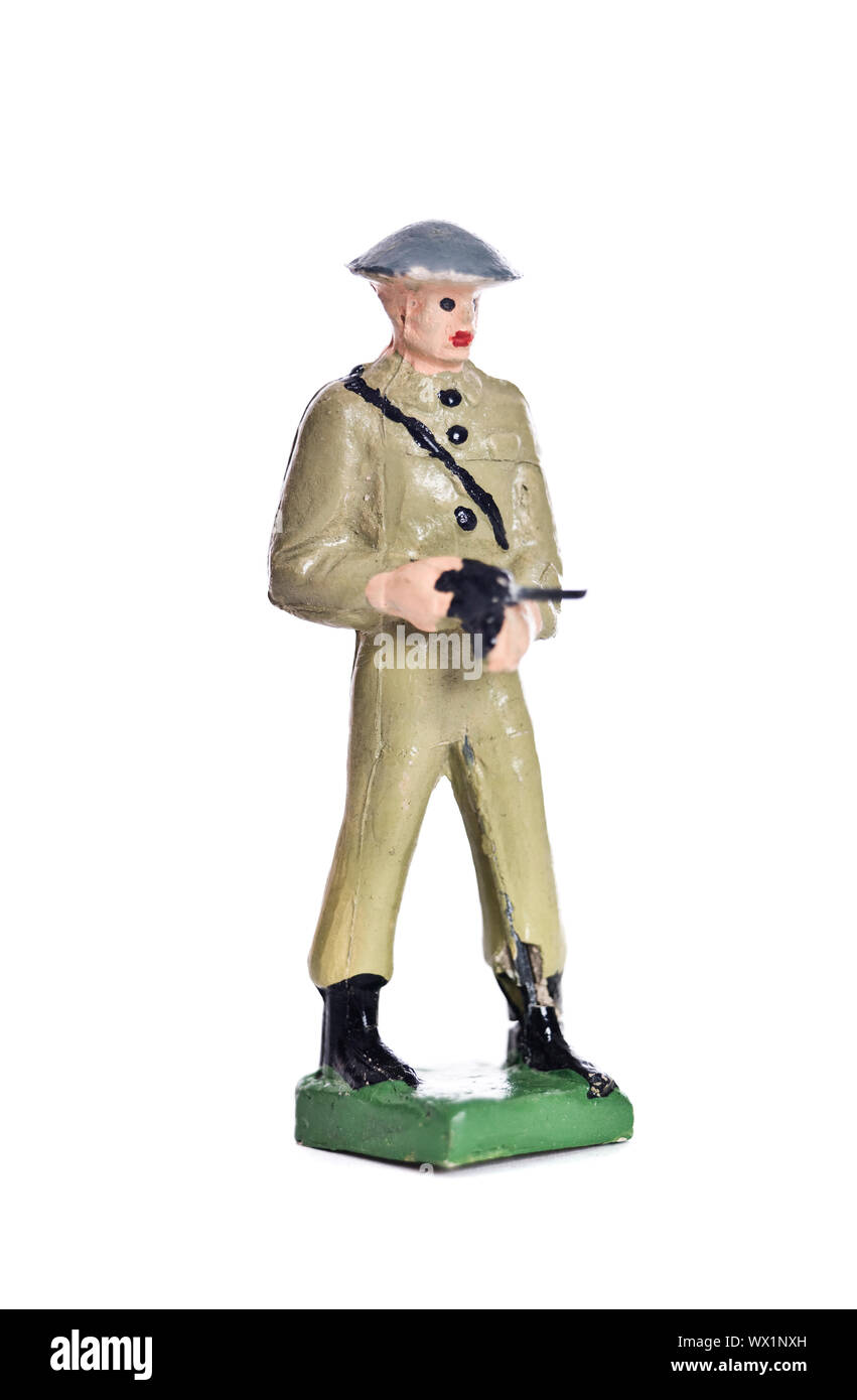 Toy Soldier isolated on white background Stock Photo - Alamy