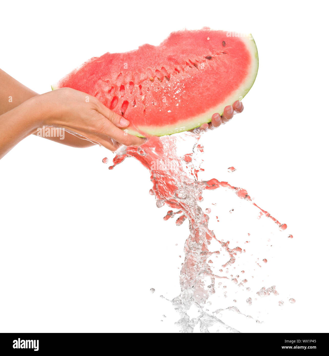 Watermelon with water splashes hi-res stock photography and images - Alamy