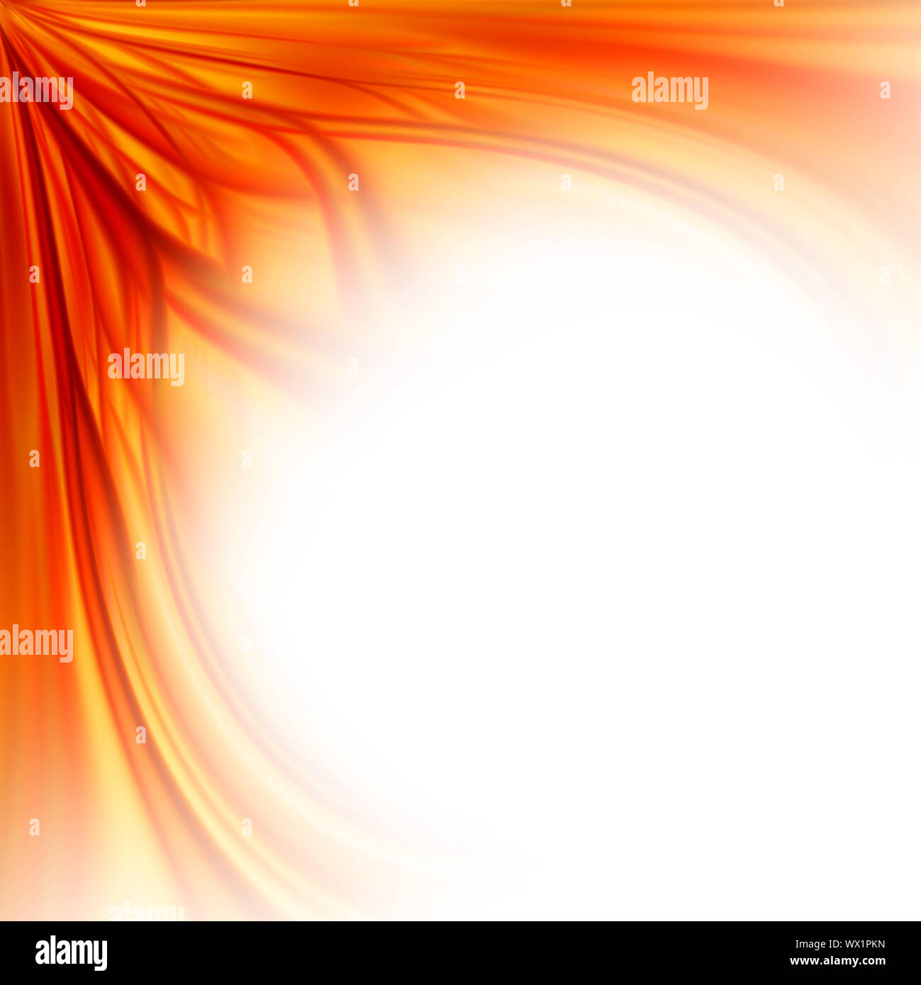 Fire floral red border background isolated on white Stock Photo - Alamy