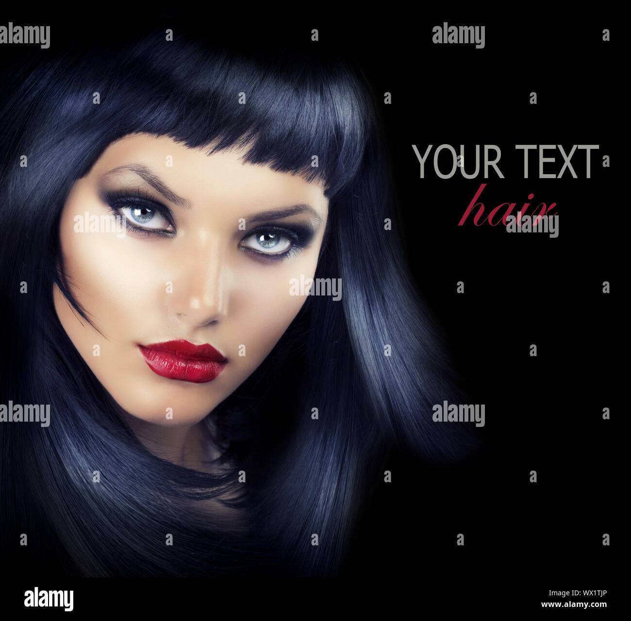 Beauty Brunette Girl Stock Photo - Alamy