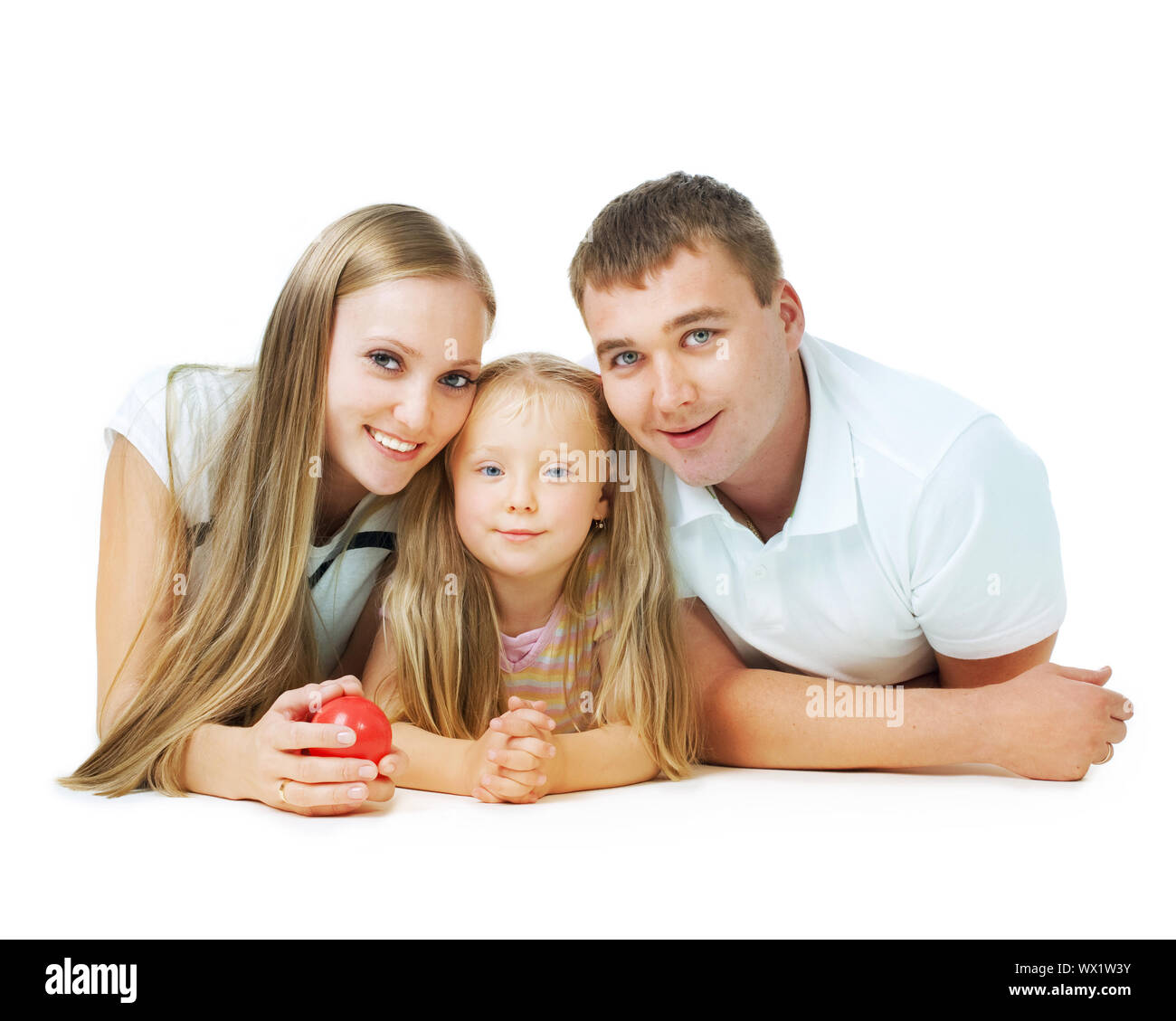 Healthy Family isolated on white Stock Photo - Alamy