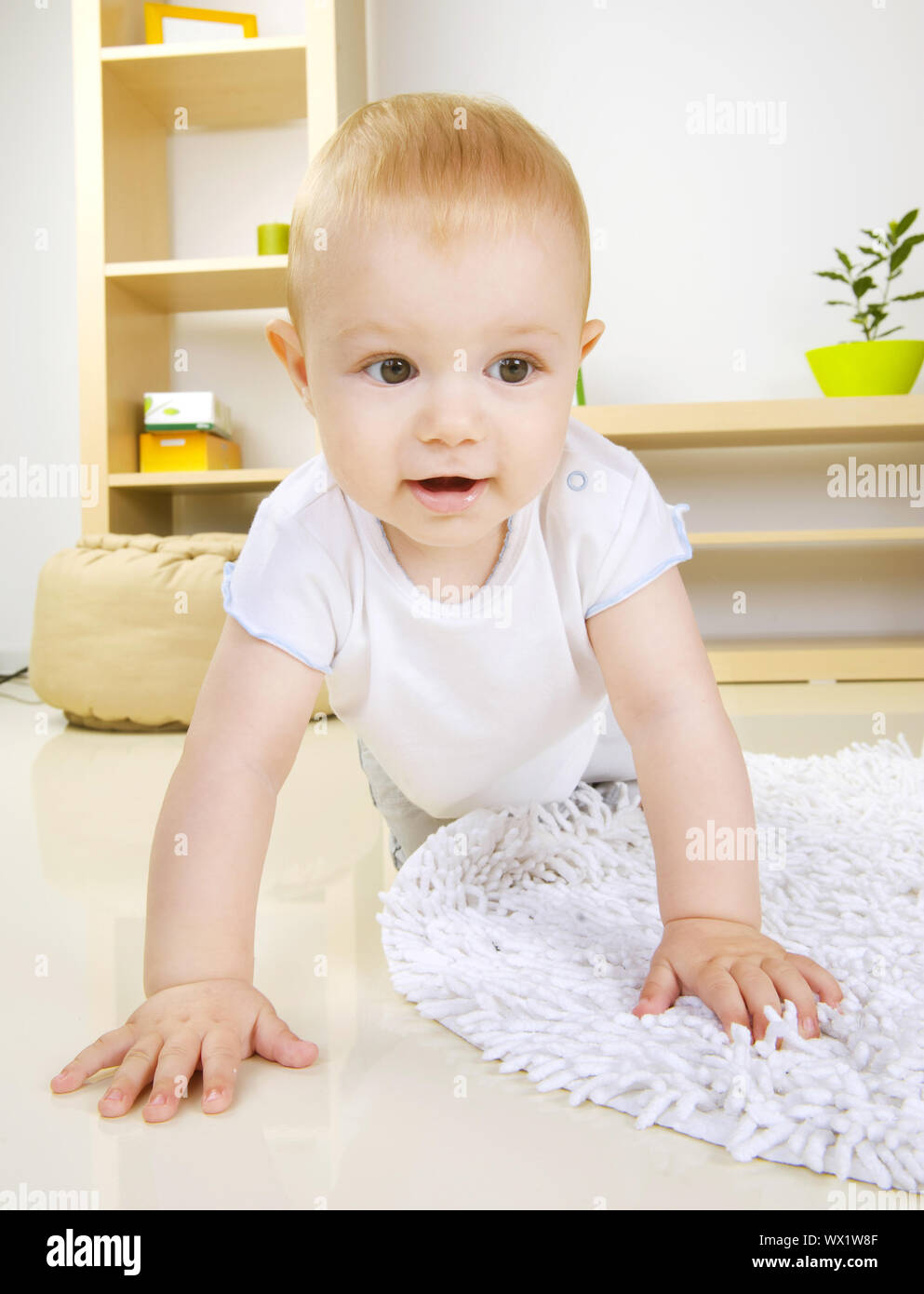 Crawling Baby boy Stock Photo - Alamy