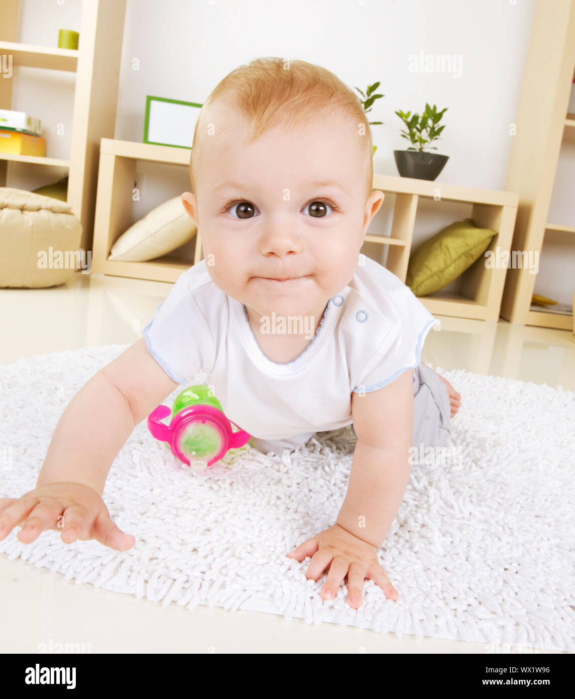 Crawling Baby boy Stock Photo - Alamy