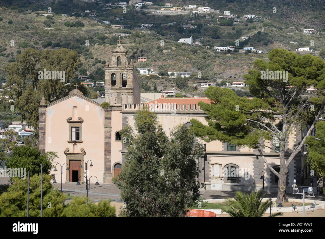 Church in Lipari Stock Photo - Alamy