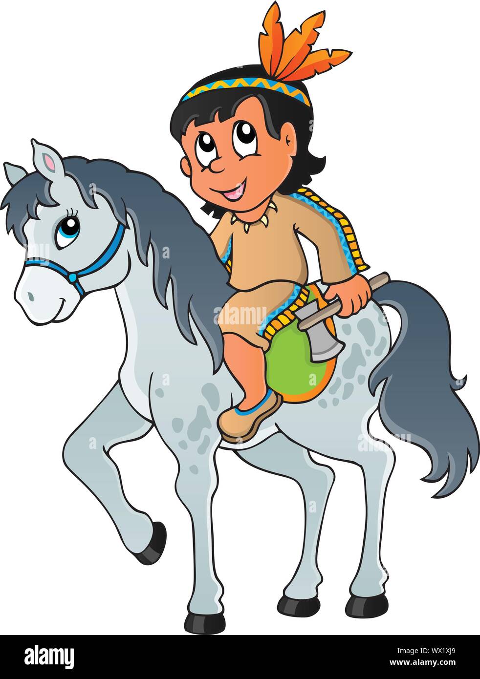 American Indian Horse Drawing Stock Photos & American Indian Horse ...