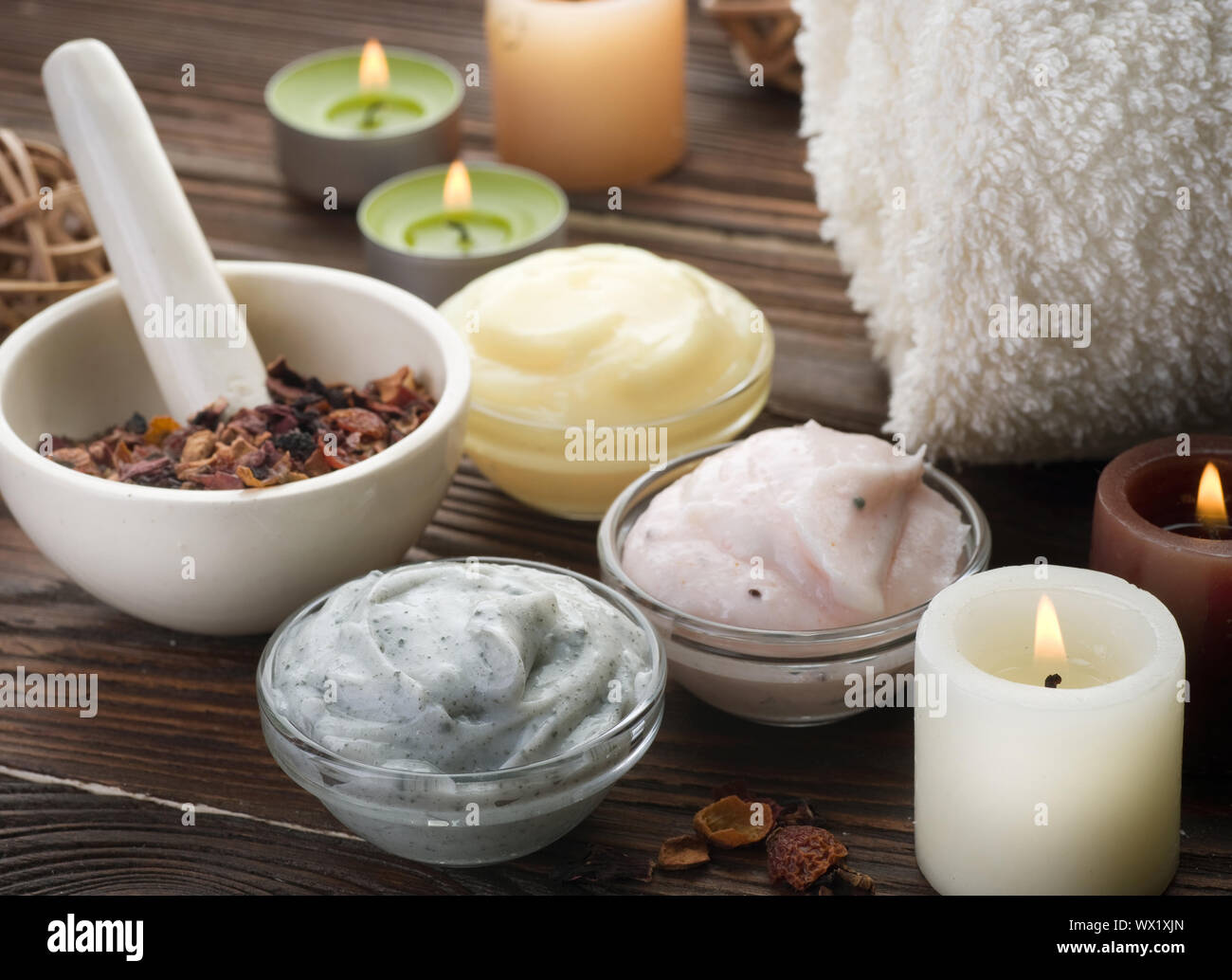 Natural Spa Cosmetics Stock Photo - Alamy