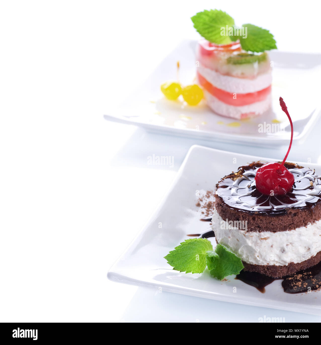 Cake Border. Isolated On White Stock Photo - Alamy