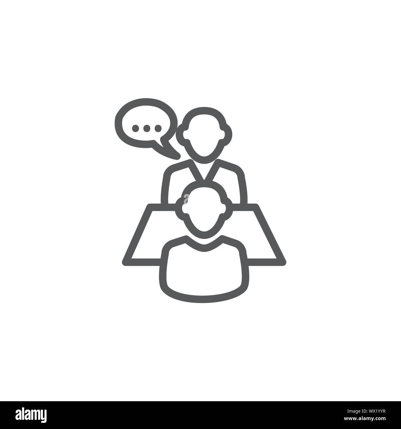 Interview Line Icon on white background Stock Vector Image & Art - Alamy