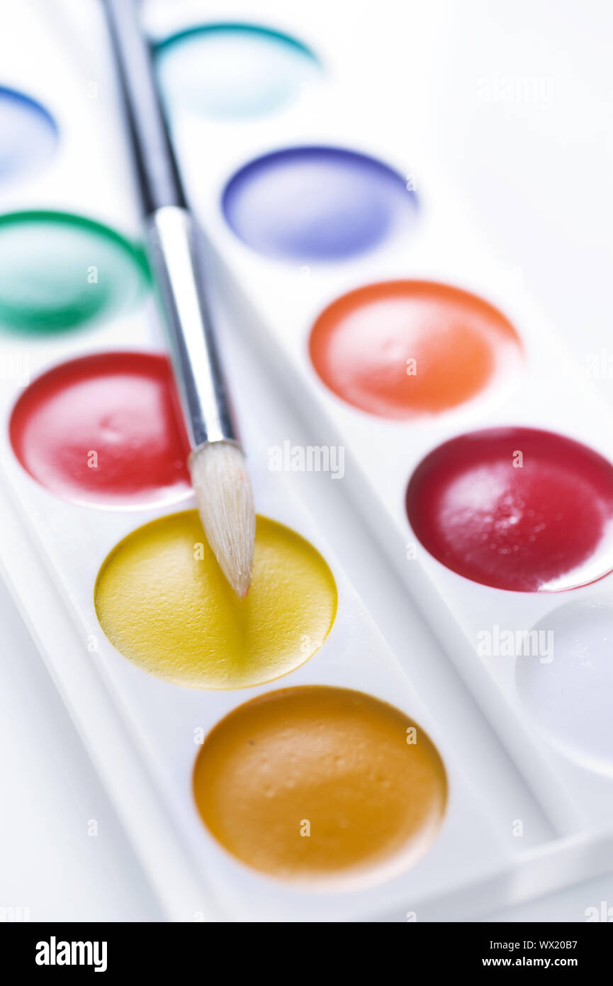 Watercolor Paint Over White Stock Photo - Alamy