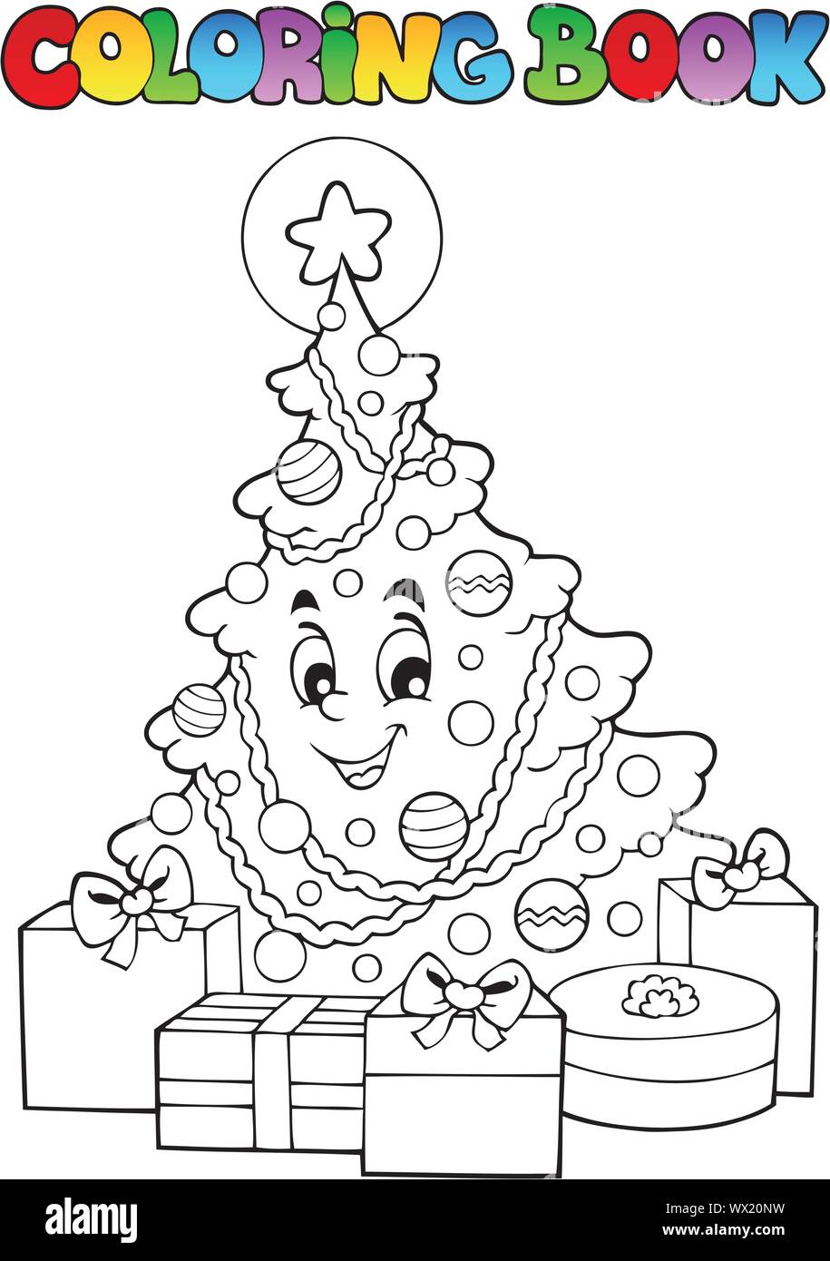 Coloring book Christmas thematics 2 Stock Vector Image & Art - Alamy