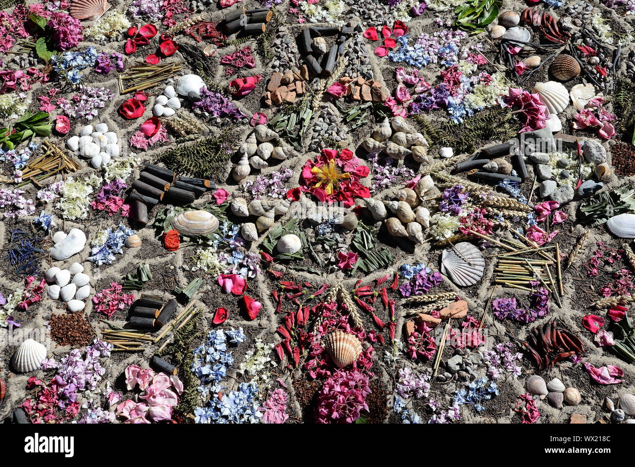 Mandala of flowers Stock Photo - Alamy