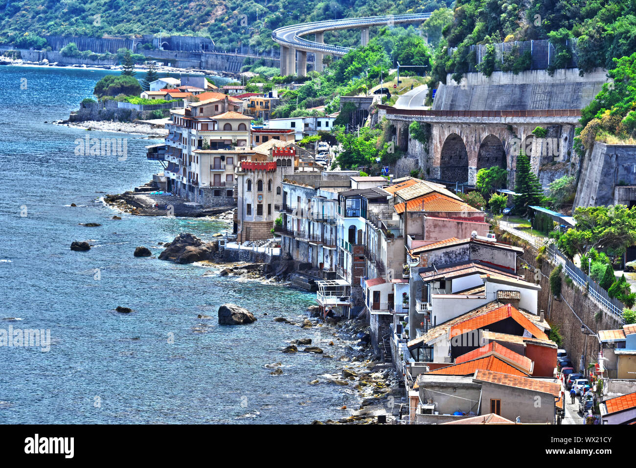 The city of Scilla in the Province of Reggio Calabria, Italy Stock ...