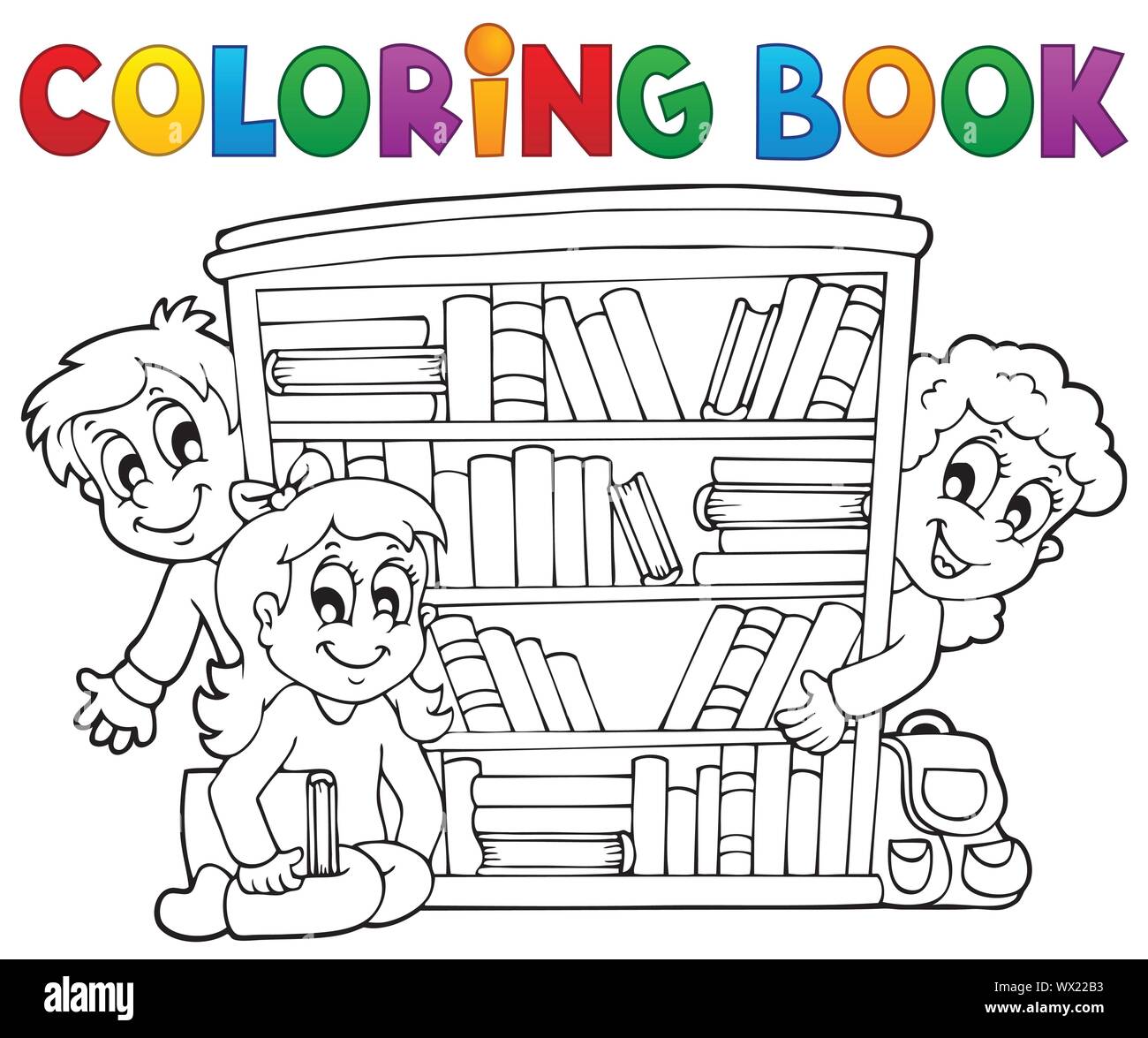 Coloring book pupil theme 2 Stock Vector Image & Art - Alamy