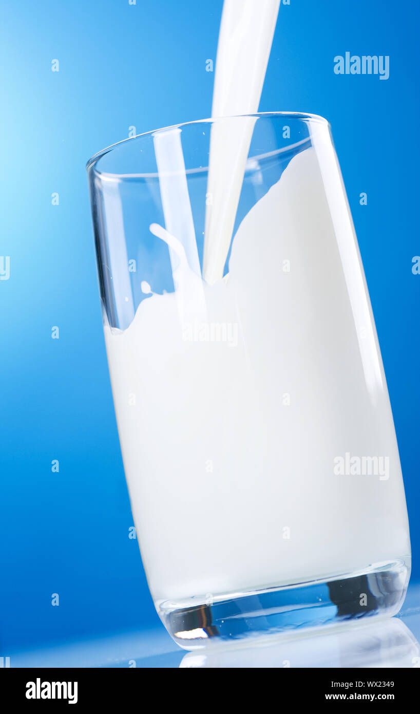 Pouring Healthy Fresh Milk Stock Photo - Alamy