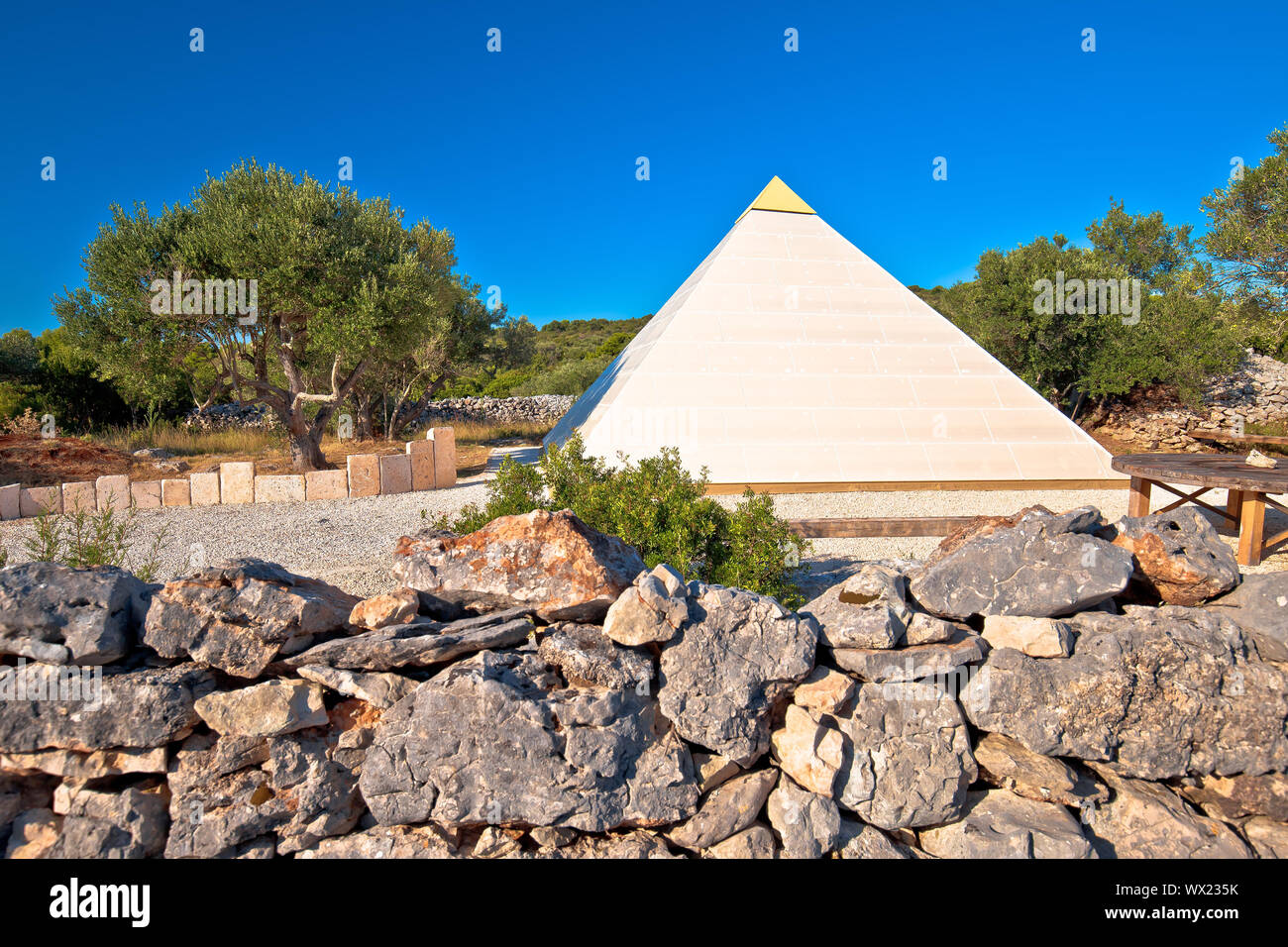 Pyramid of Sali on Dugi Otok island, archipelago of Dalmatia, Croatia ...