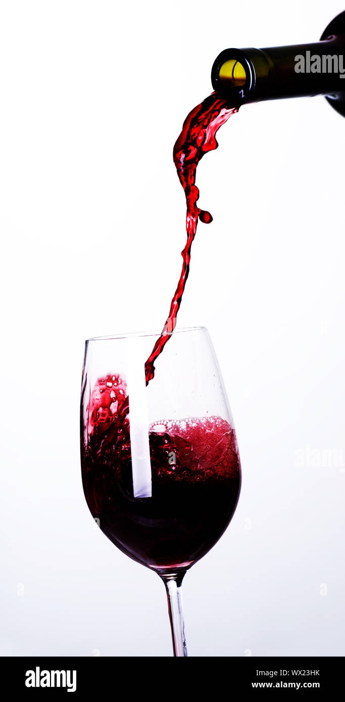 Red Wine Pouring Stock Photo - Alamy