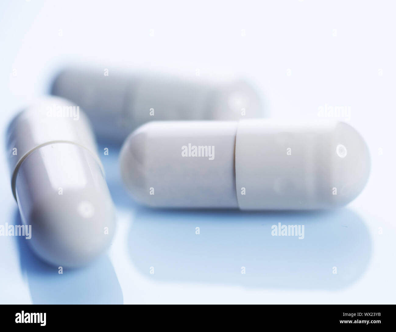 Capsules closeup. Medical Treatment Stock Photo - Alamy