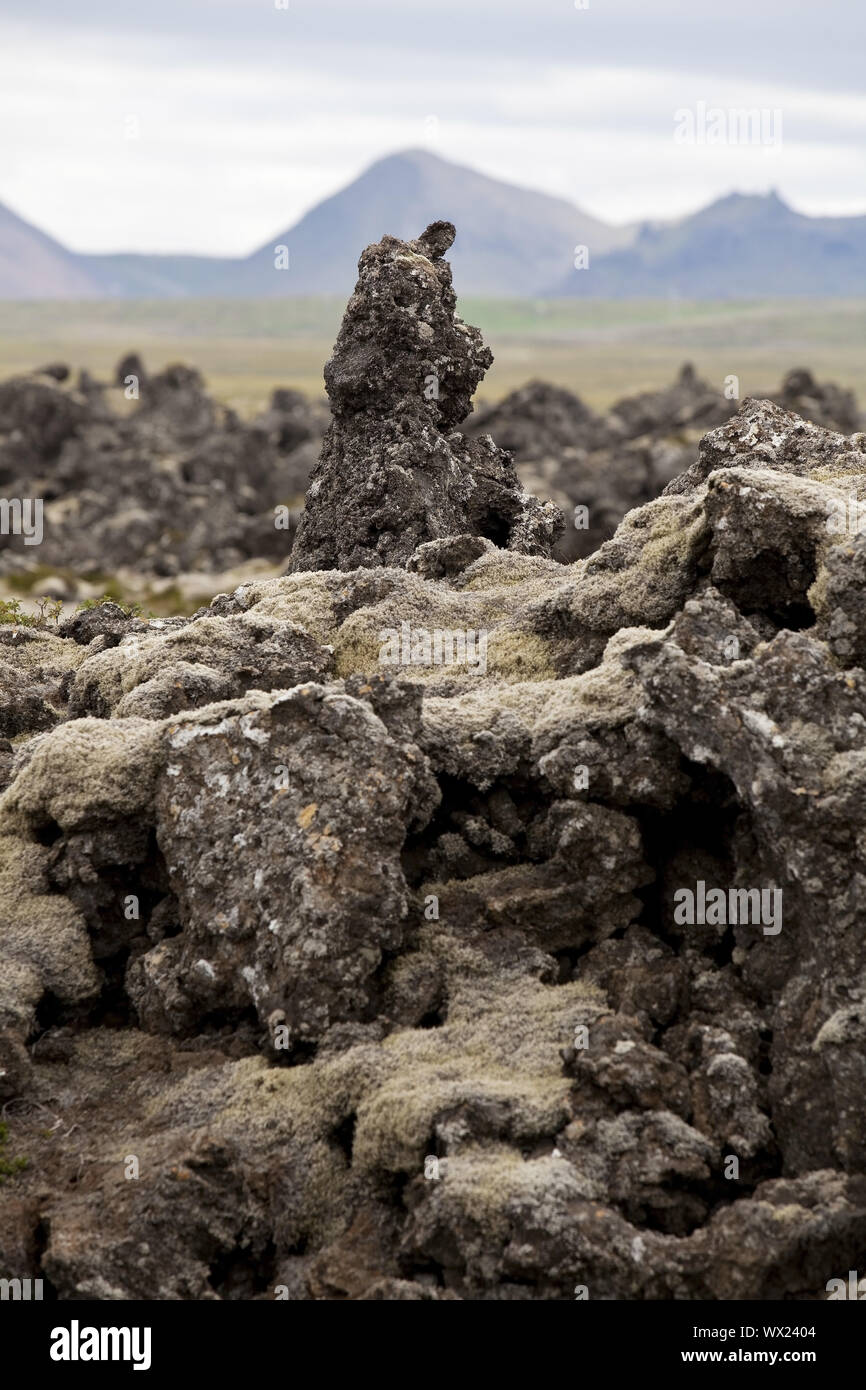 lava field Berserkjahraun, Snæfellsnes, Vesturland, Iceland Europe ...