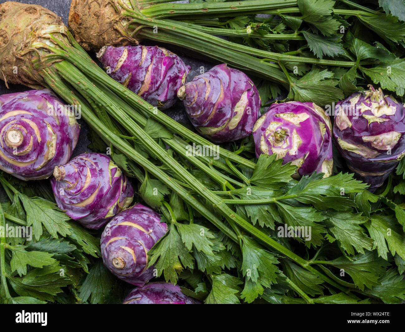 Kohlrabi tuber hi-res stock photography and images - Alamy