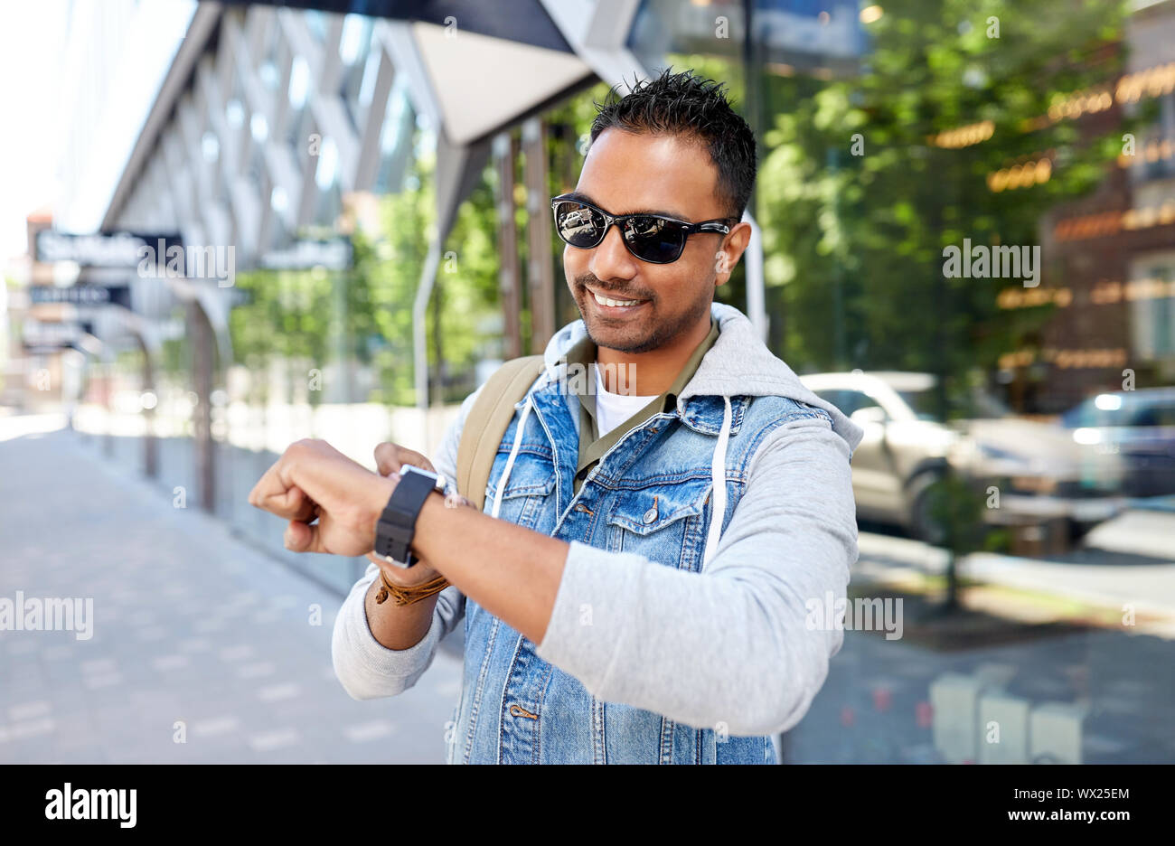 Indian man smart watch hi-res stock photography and images - Alamy