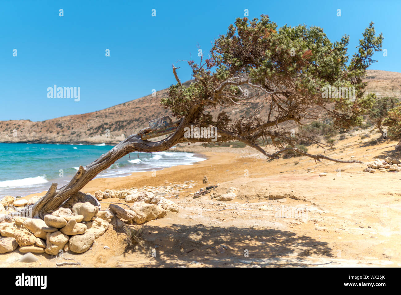Potamos beach on Gavdos Stock Photo - Alamy