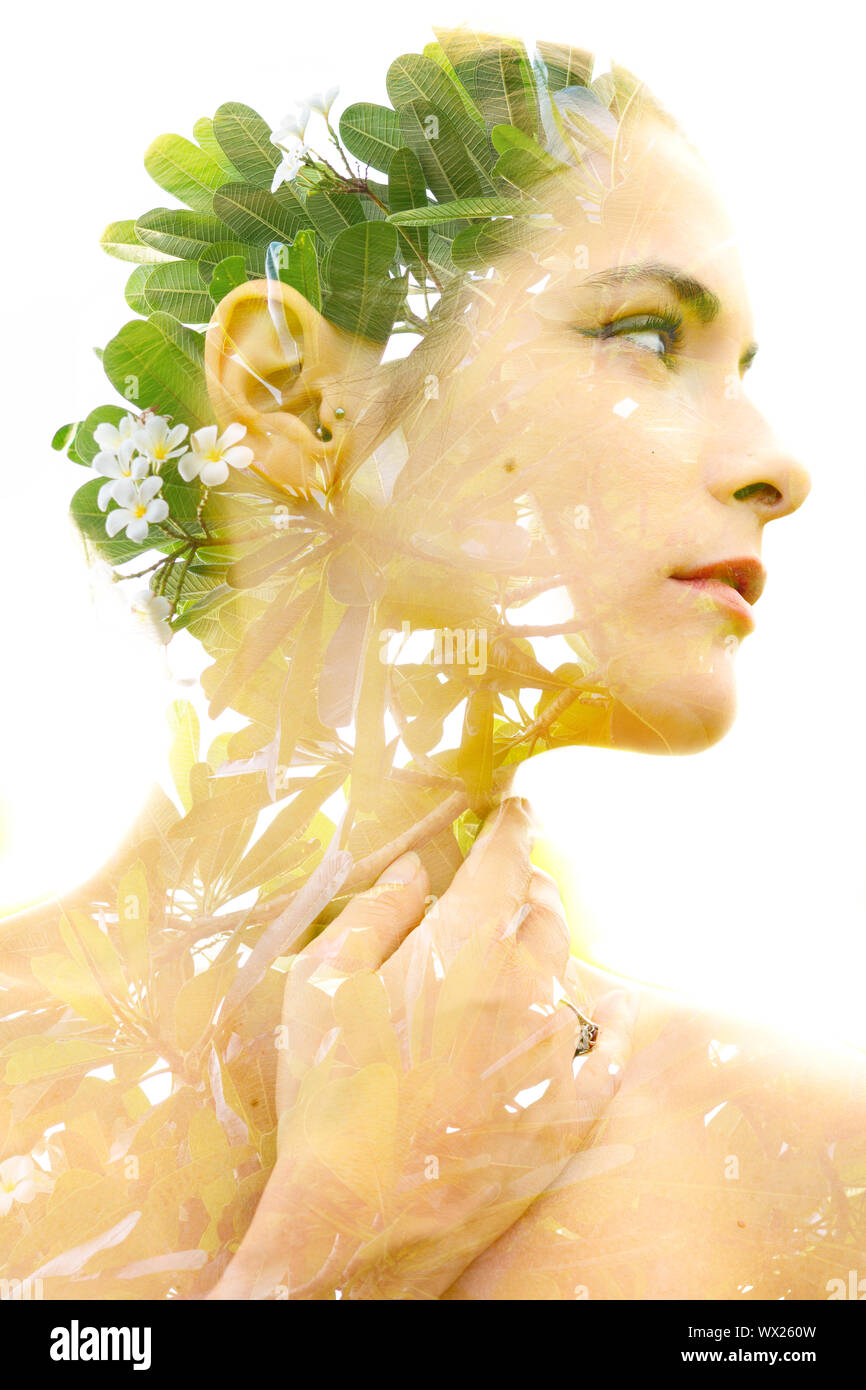 Double exposure with an ecological concept showcasing the beautiful ...