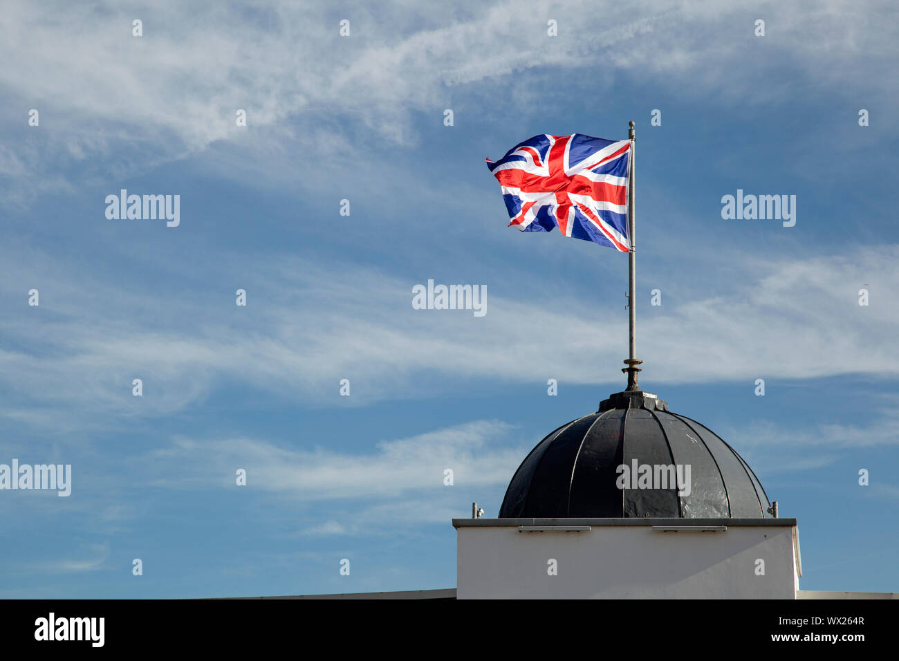 White flag with diagonal red cross hi-res stock photography and images ...