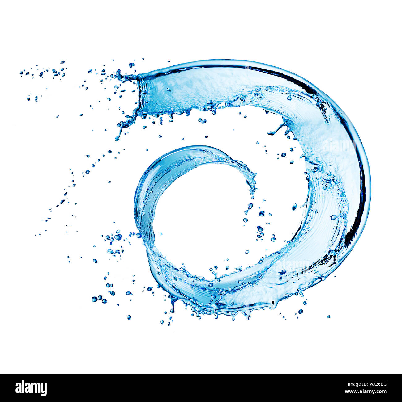 Water Abstract Round Splash. Swirl isolated on white Stock Photo - Alamy
