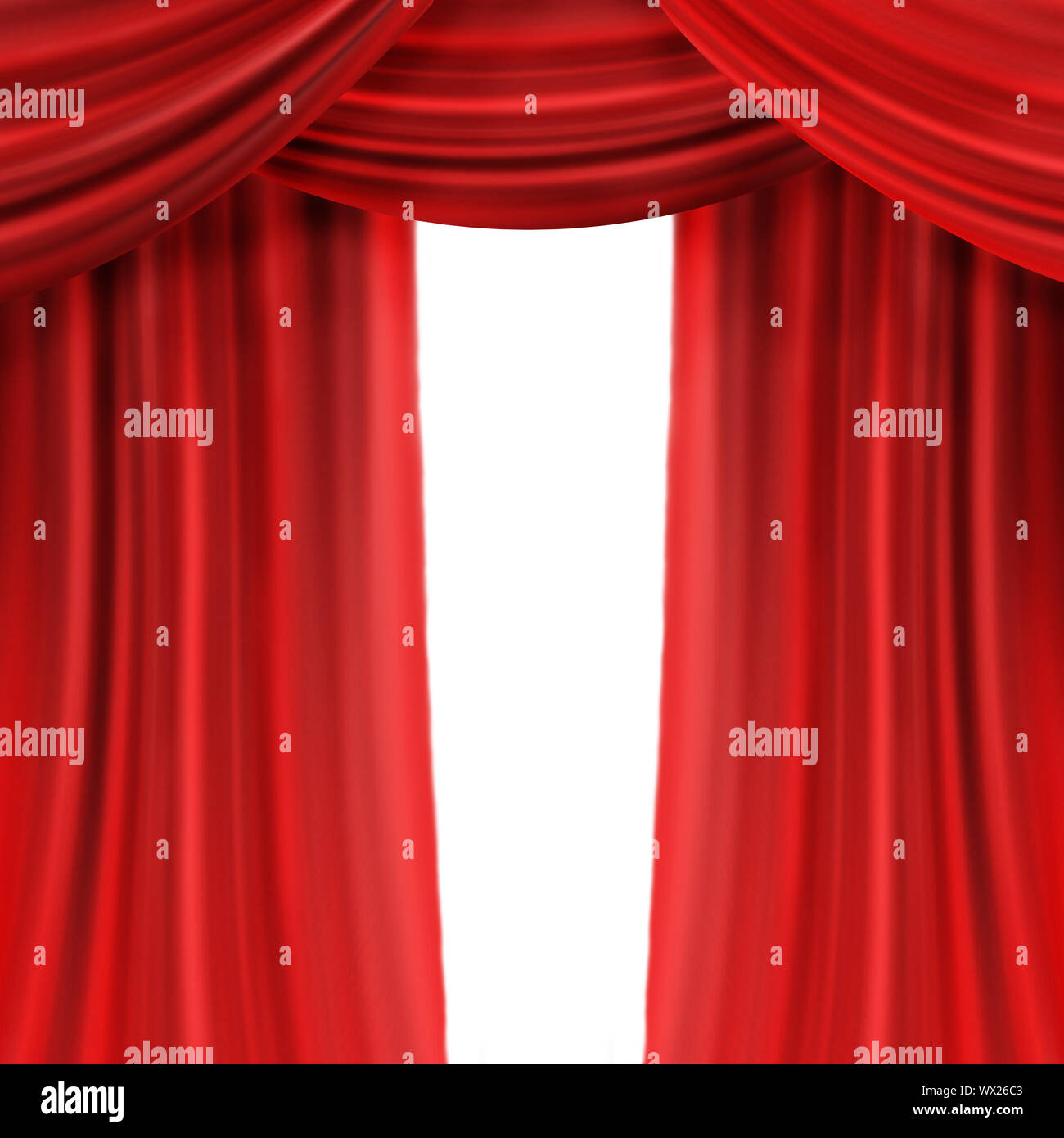 Open red curtain empty space hi-res stock photography and images - Alamy