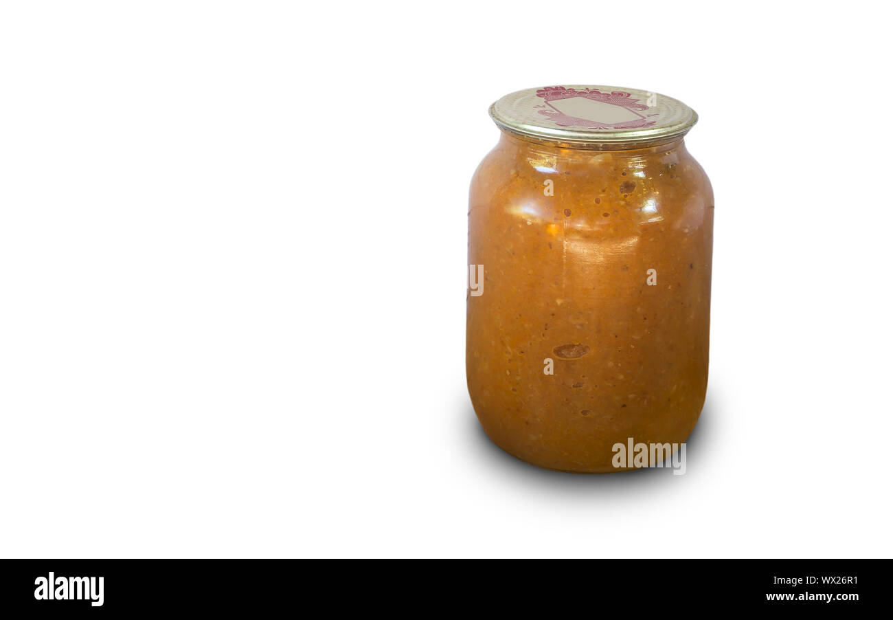 Caviar from squash in a glass jar Stock Photo - Alamy