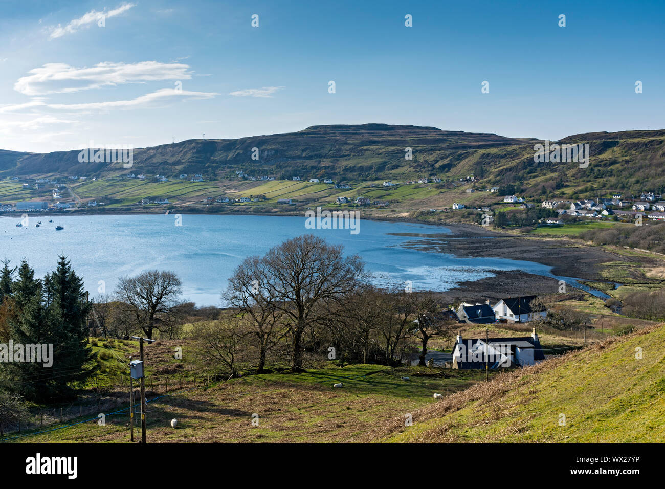 The village of Uig and Uig Bay, Trotternish, Isle of Skye, Scotland, UK ...