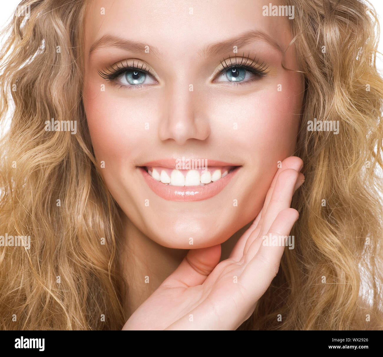 Beauty Face. Smiling Woman Stock Photo - Alamy