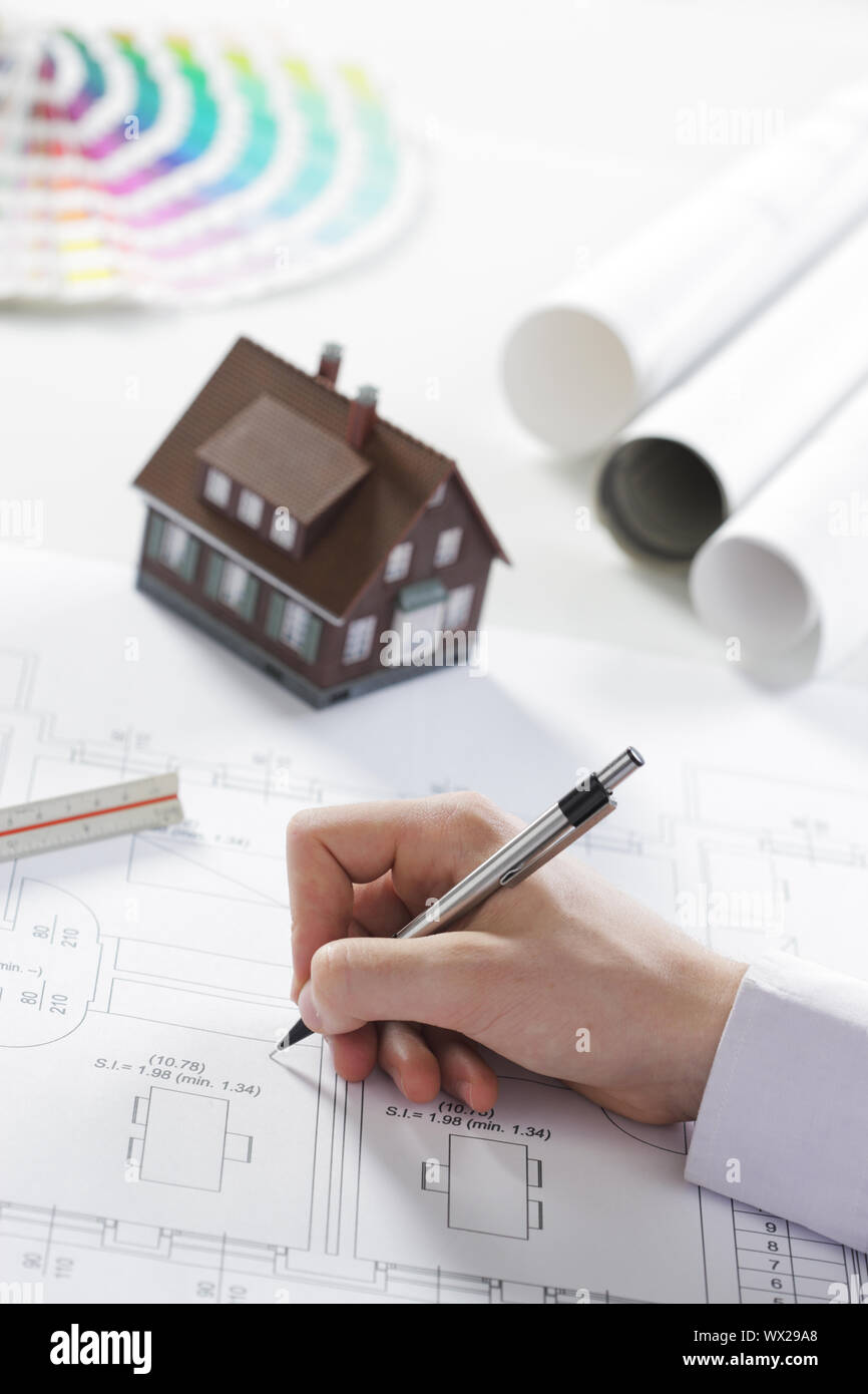 Interior Design, hand close up Stock Photo - Alamy