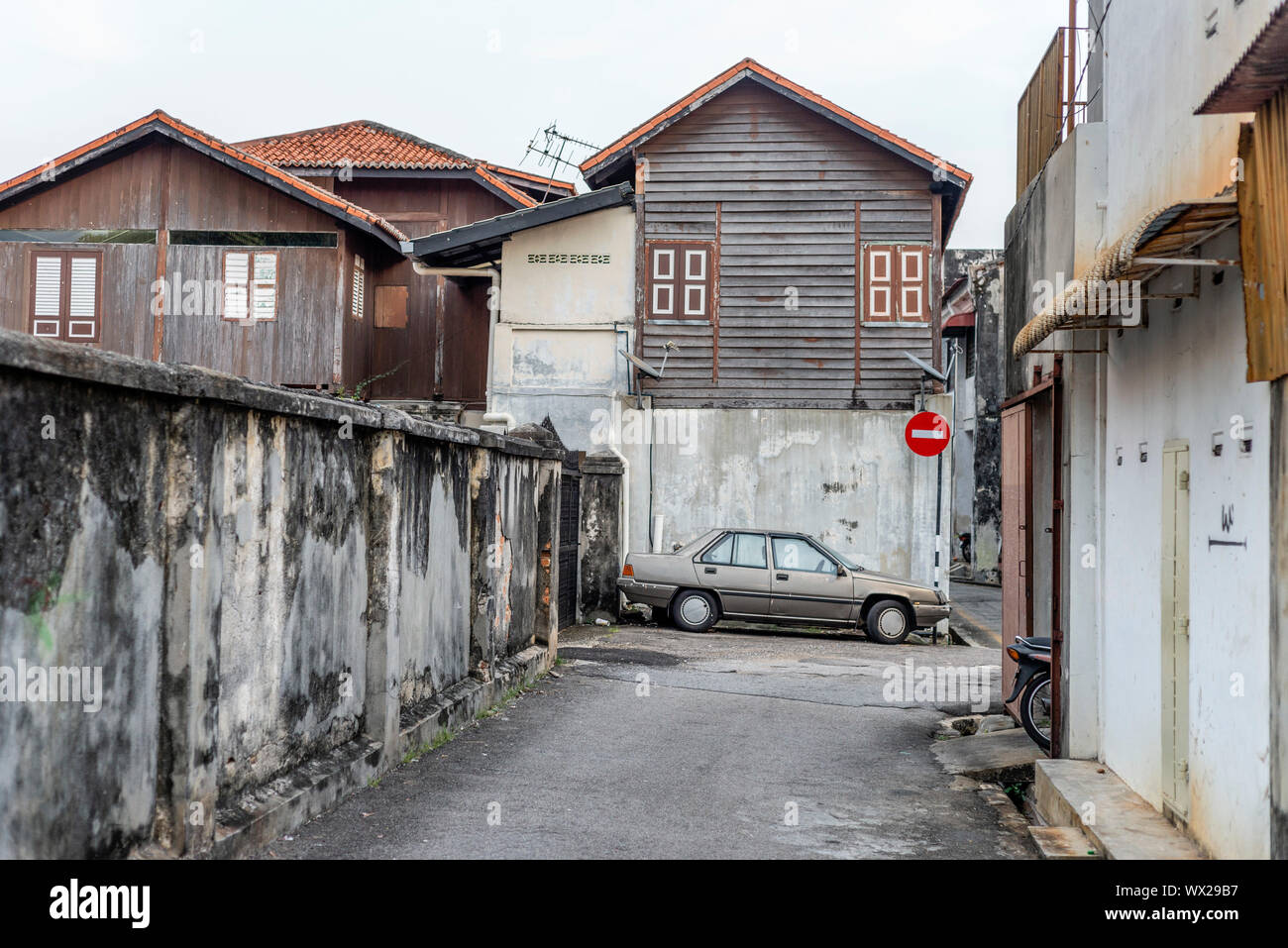 Daily Life in George Town, Penang Island, Malaysia Stock Photo - Alamy