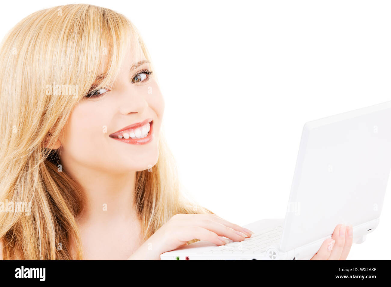 picture of teenage girl with laptop computer Stock Photo - Alamy