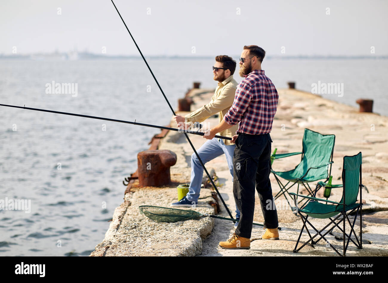 Happy fisher man hi-res stock photography and images - Alamy