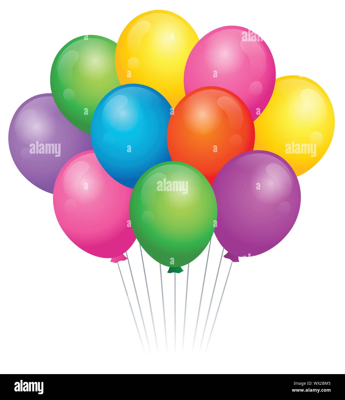 2 balloons cartoon Cut Out Stock Images & Pictures - Alamy