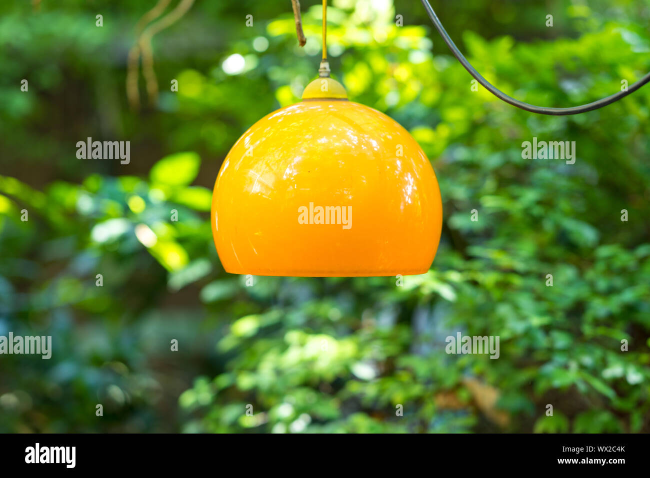 Orange pendant light Stock Photo - Alamy