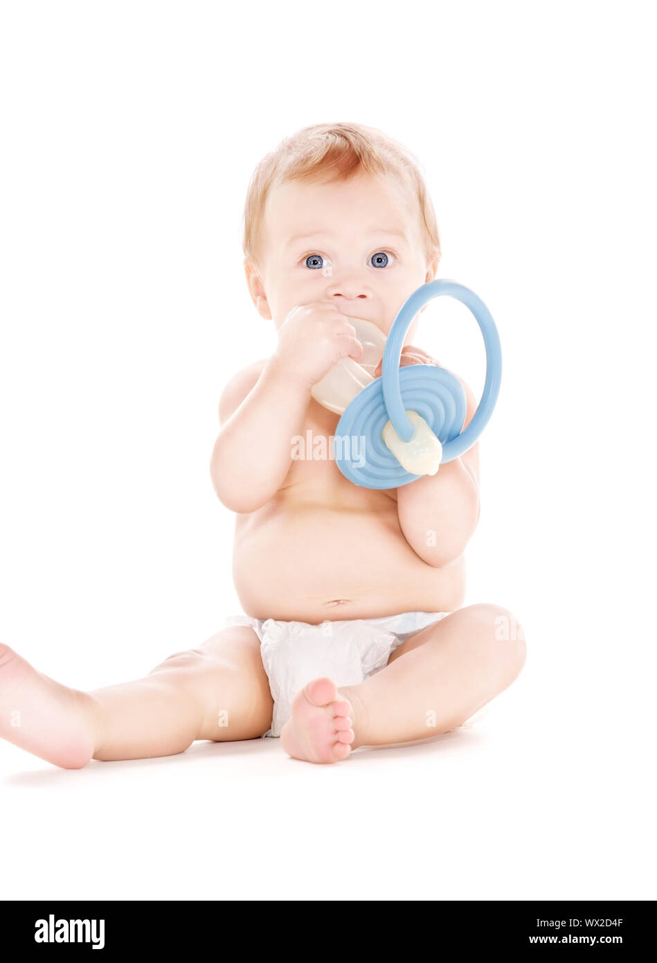 baby boy with big pacifier Stock Photo - Alamy