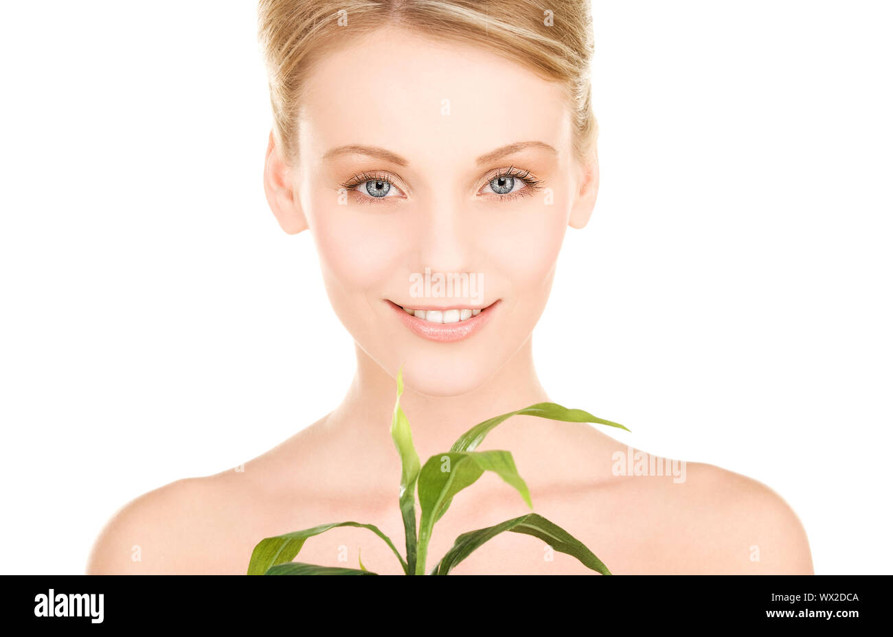 woman with sprout Stock Photo - Alamy