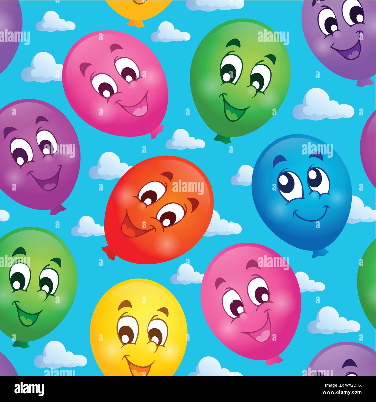 Seamless background with balloons 3 Stock Vector Image & Art - Alamy