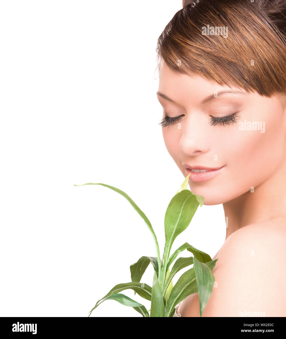 woman with sprout Stock Photo - Alamy