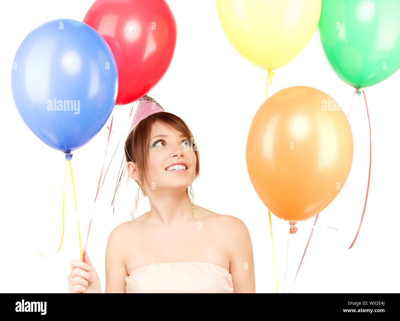 party girl with balloons Stock Photo - Alamy