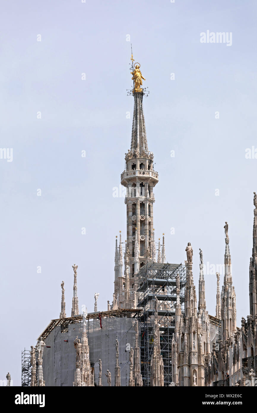Scaffolding Construction at Duomo Cathedral in Milan Italy Stock Photo ...