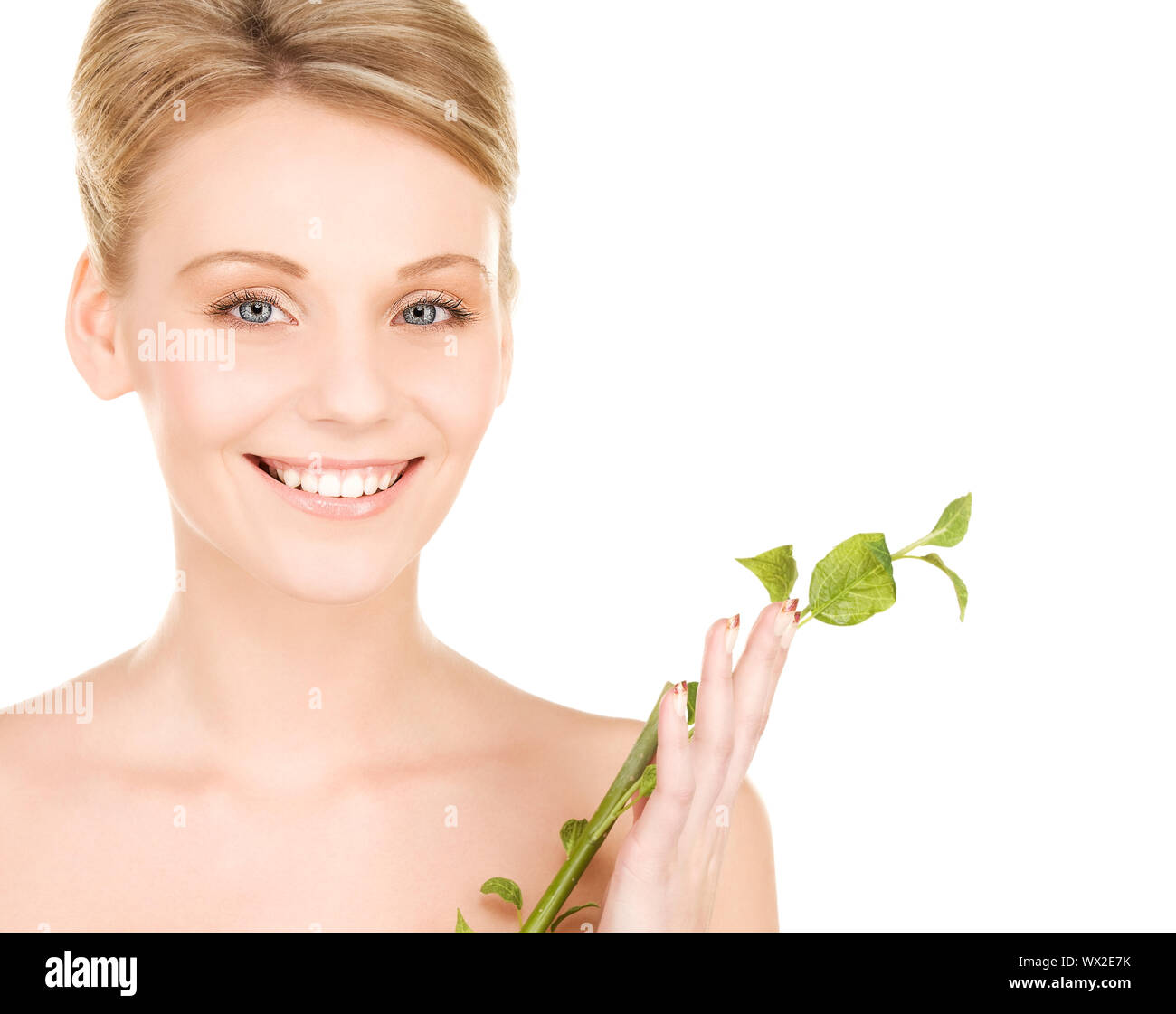 woman with sprout Stock Photo - Alamy